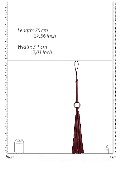 Ouch Halo Flogger Burgundy